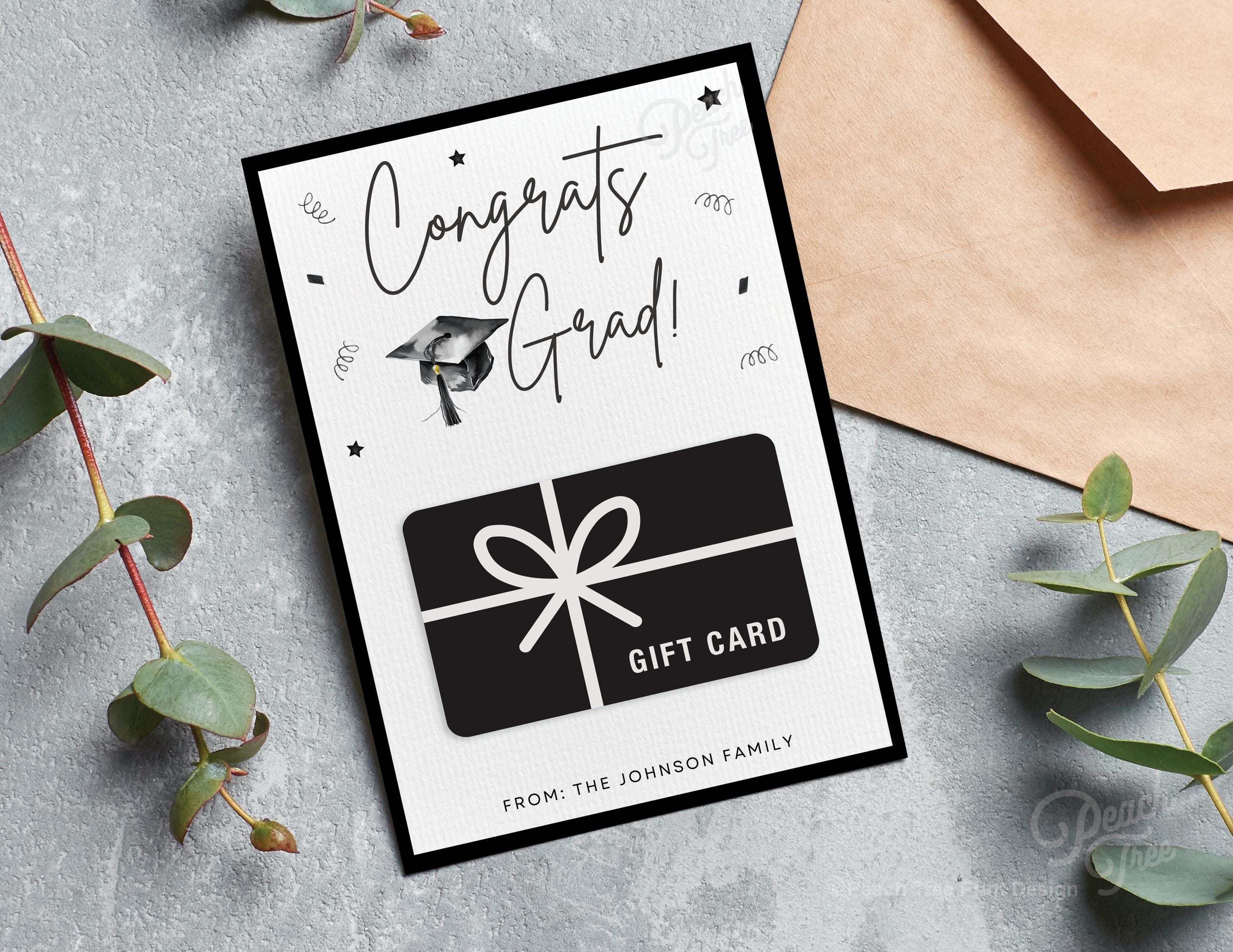 Printable Graduation Gift Card Holder, Congrats Graduation Card ...