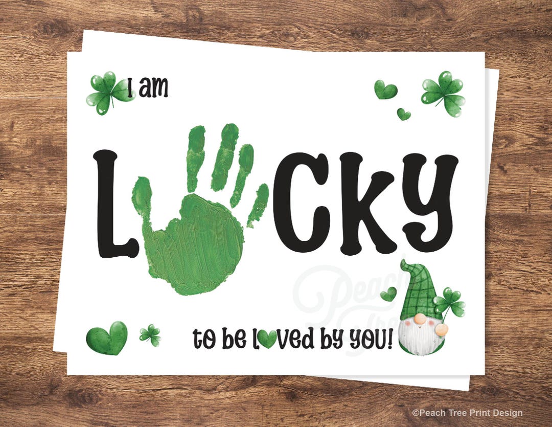 St. Patrick's Day Printable, St. Patrick's Day Handprint Craft, Clover ...