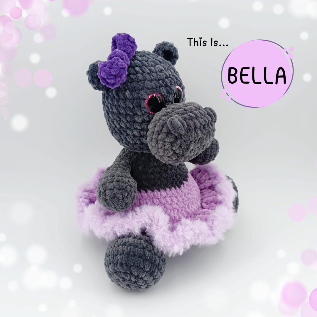 Hippo Crochet Pattern PDF – Chunky Plush “bella” • Beginner Amigurumi ...