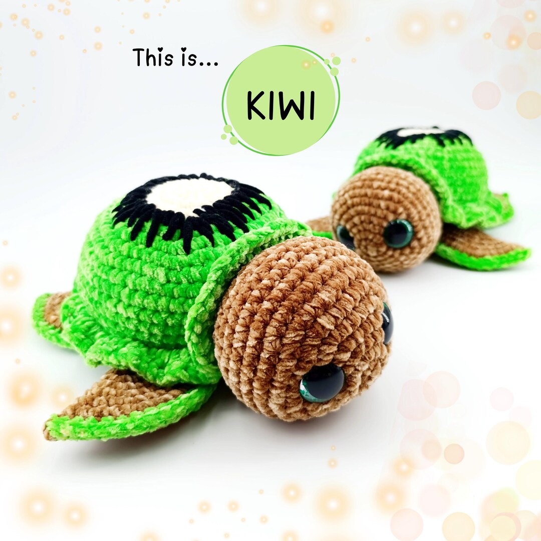 Kiwi Turtle Crochet Pattern PDF – “kiwi” Fruity Sea Turtle • Beginner ...