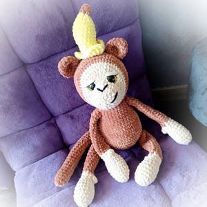 Monkey Crochet Pattern PDF – Playful Plush “tango” • Beginner Amigurumi ...