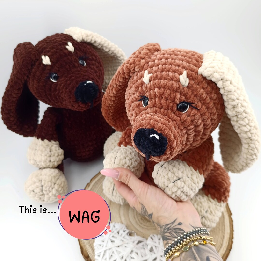 Dog Crochet Pattern PDF – Chunky Plush “wag” • Beginner Amigurumi Puppy ...