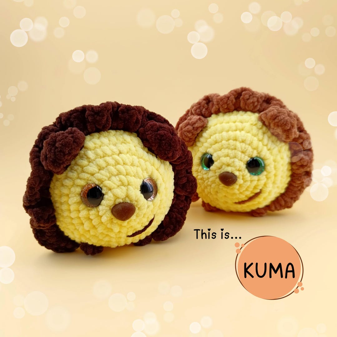 Lion Crochet Pattern PDF – Chunky Plush “kuma” • Beginner Amigurumi ...