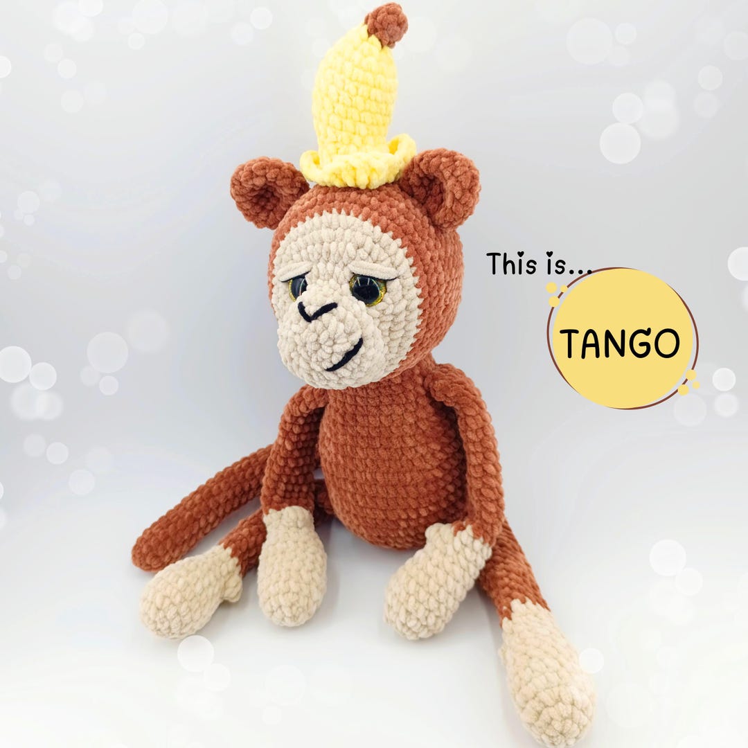 Monkey Crochet Pattern PDF – Playful Plush “tango” • Beginner Amigurumi ...