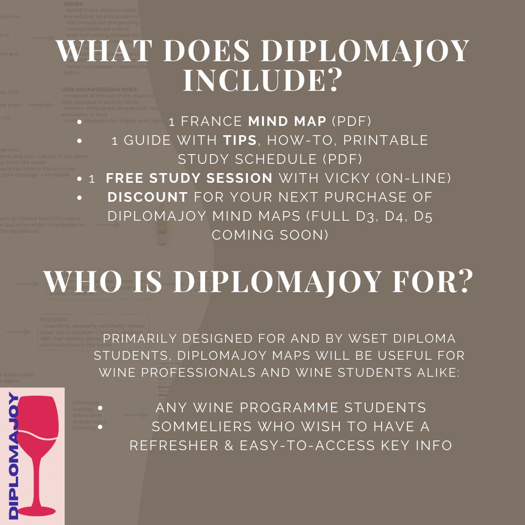 WSET Diploma Theory Mind Map D3 France - Etsy