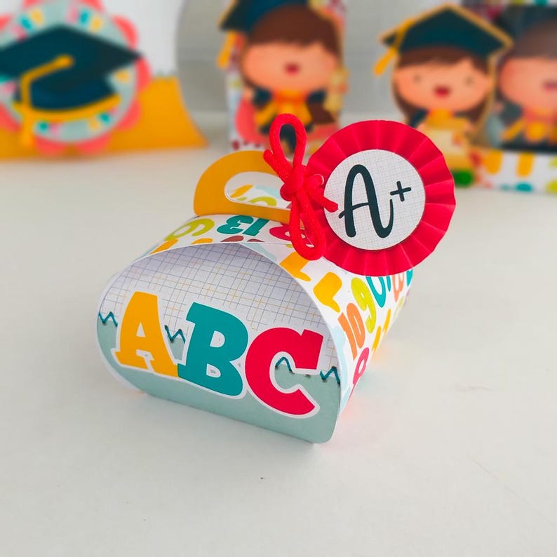School ABC Treat Box Template | SVG and Studio Free Paper and Font ...