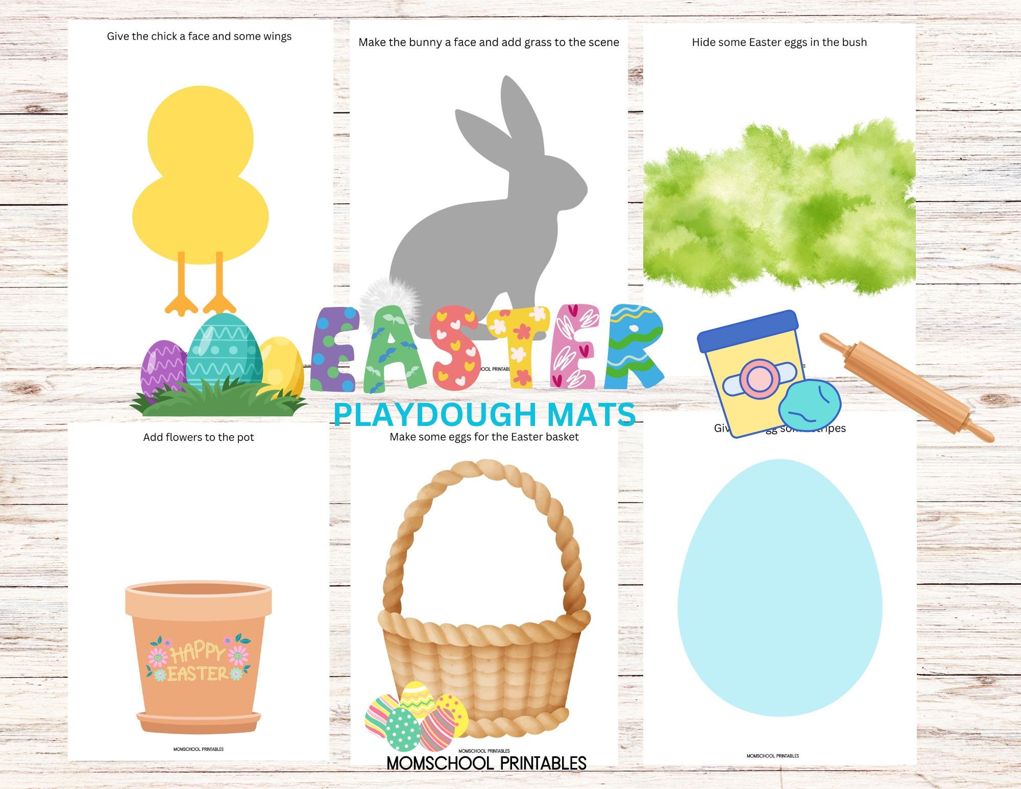 Easter Playdough Mats, Playdoh Mats, Preschool, Pre-k, Kindergarten ...