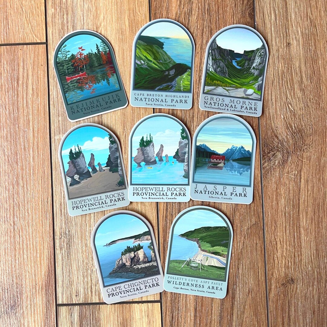 Vintage Outdoor Sticker Bundle National Parks Provincial Parks - Etsy