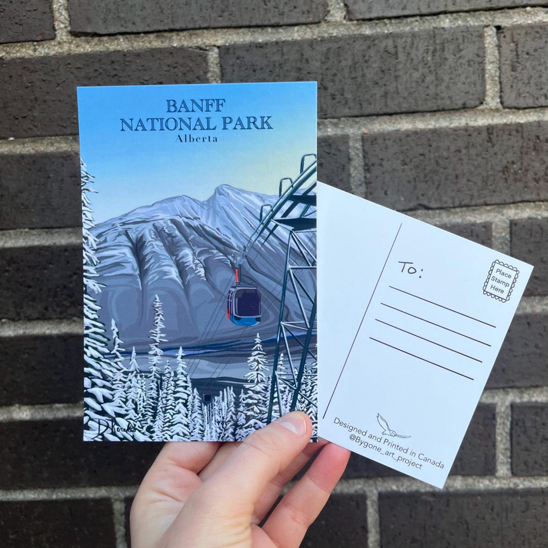 Banff National Park Original Postcard | Alberta | Sulphur Mountain ...