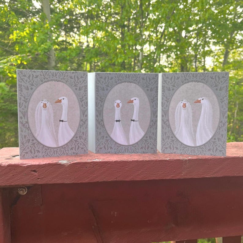 Victorian Goose Card | Wedding | Anniversary | Retro Vintage | Original ...