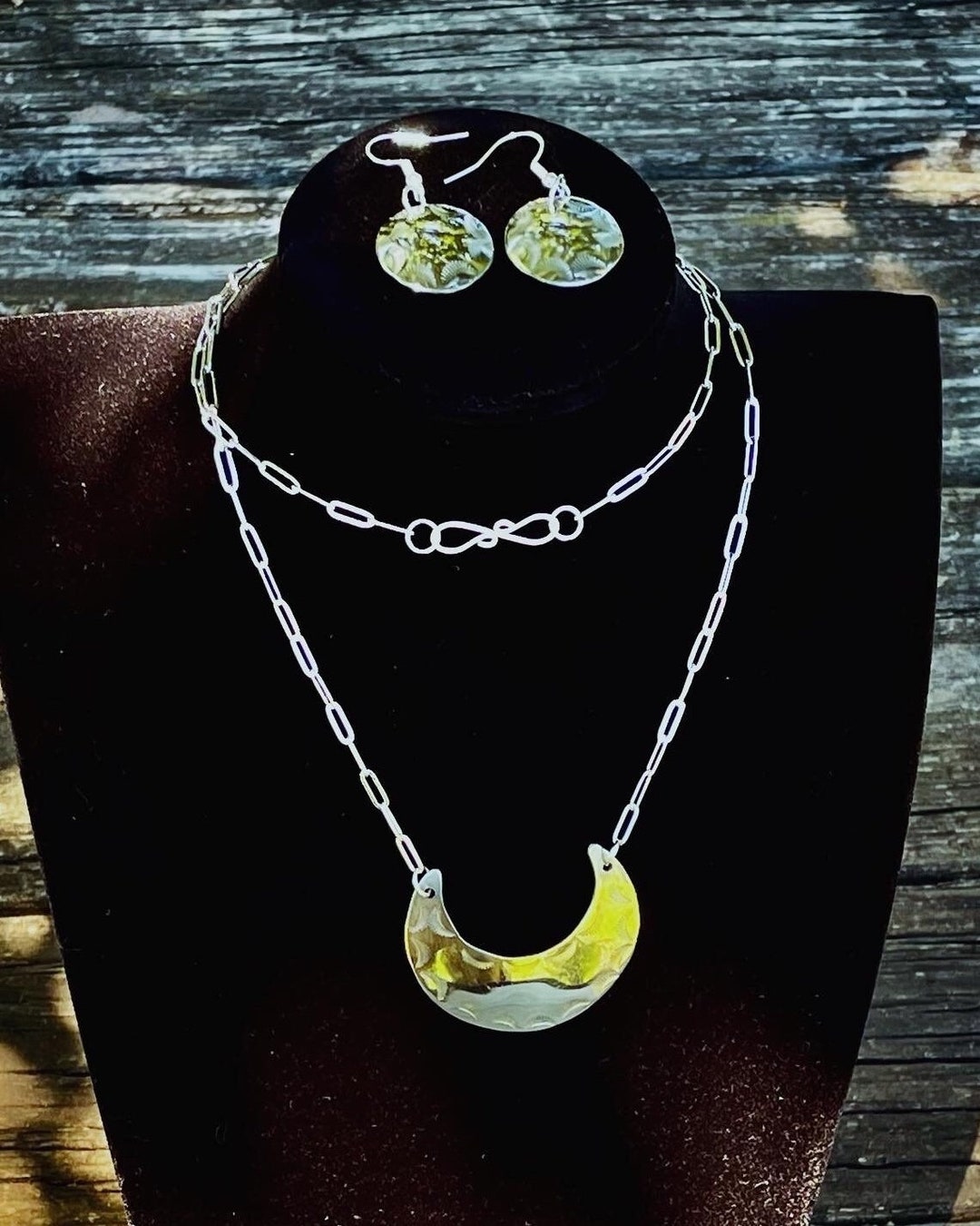 Nickel Silver Gorget and Earring Set - Etsy