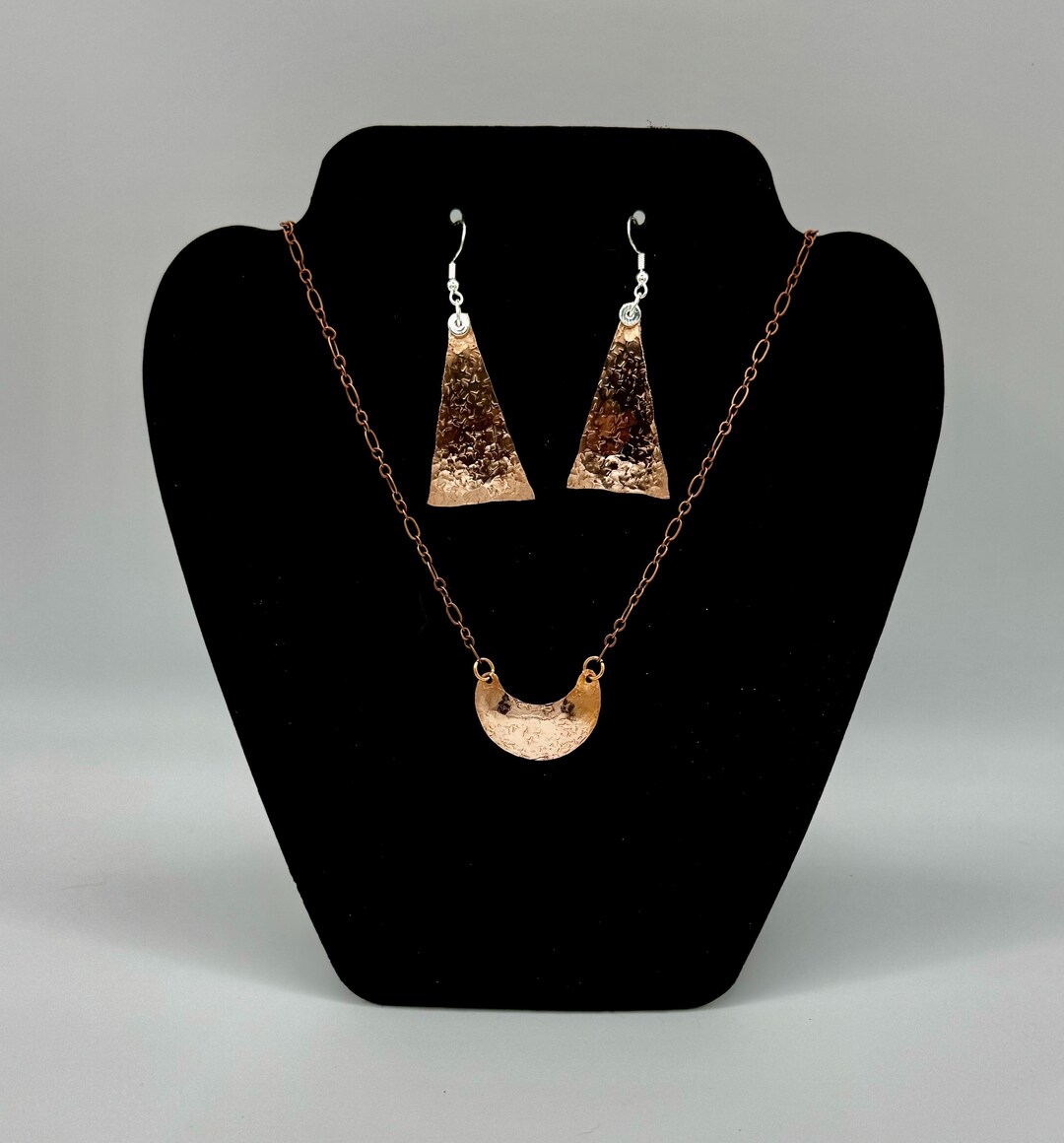 Mini Copper Gorget and Earring Set - Etsy