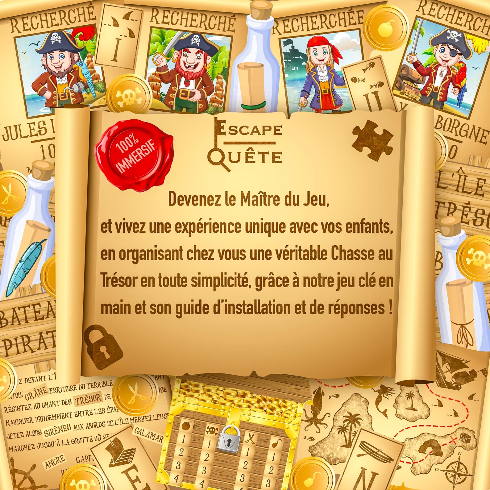 Escape Game Pirate 7+ in French to Print! - Etsy