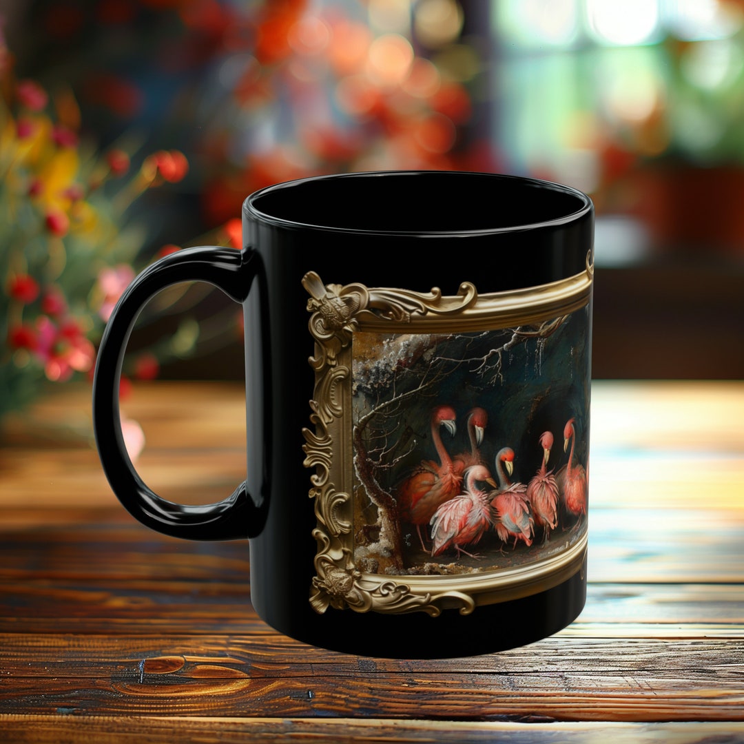 Framed Art Mug, Flowers Mug, Boho Wildflowers, Cottagecore Coffee Mug ...