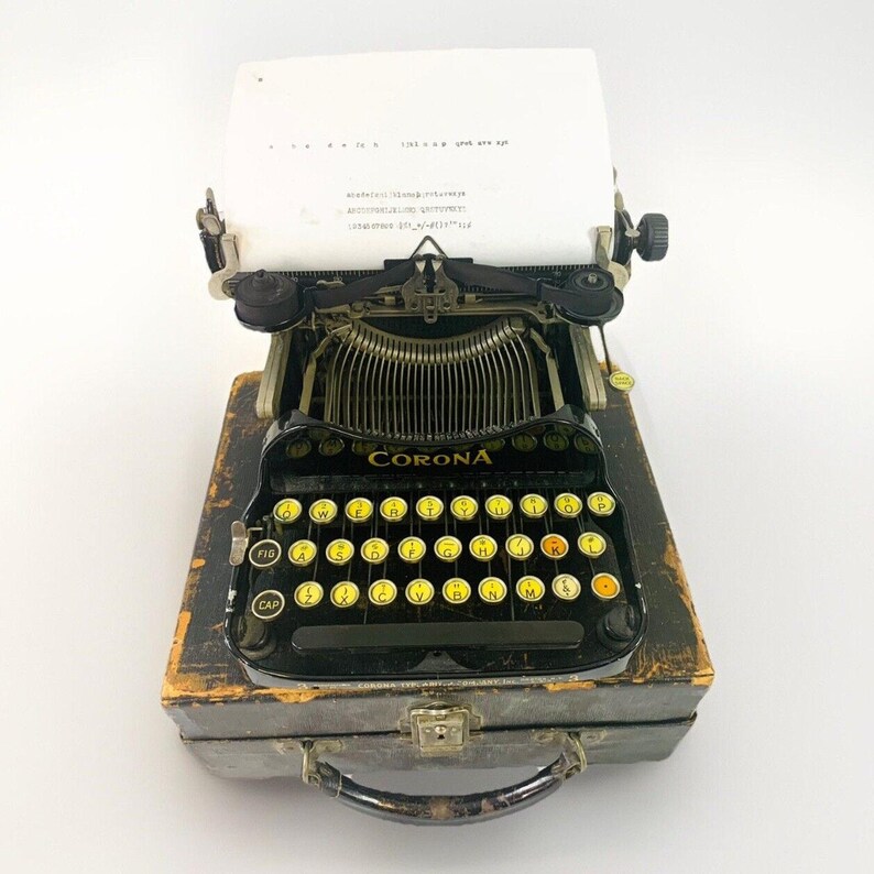 Antique Vtg 1920’s Folding Corona No. 3 Portable Typewriter & Case - Etsy