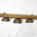 Vtg Antique Brass Carriage Sleigh Bells Triple Clapper on Metal Strap ...