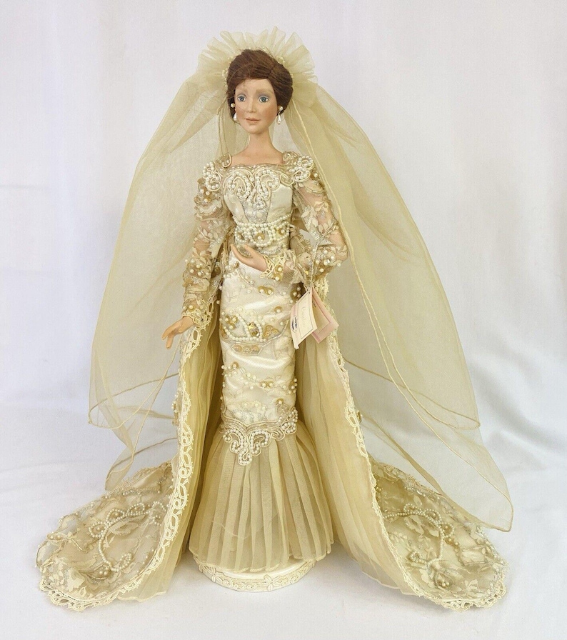Vtg Ashton Drake Porcelain Bride Doll Caroline 19 1279 Cindy Mcclure ...