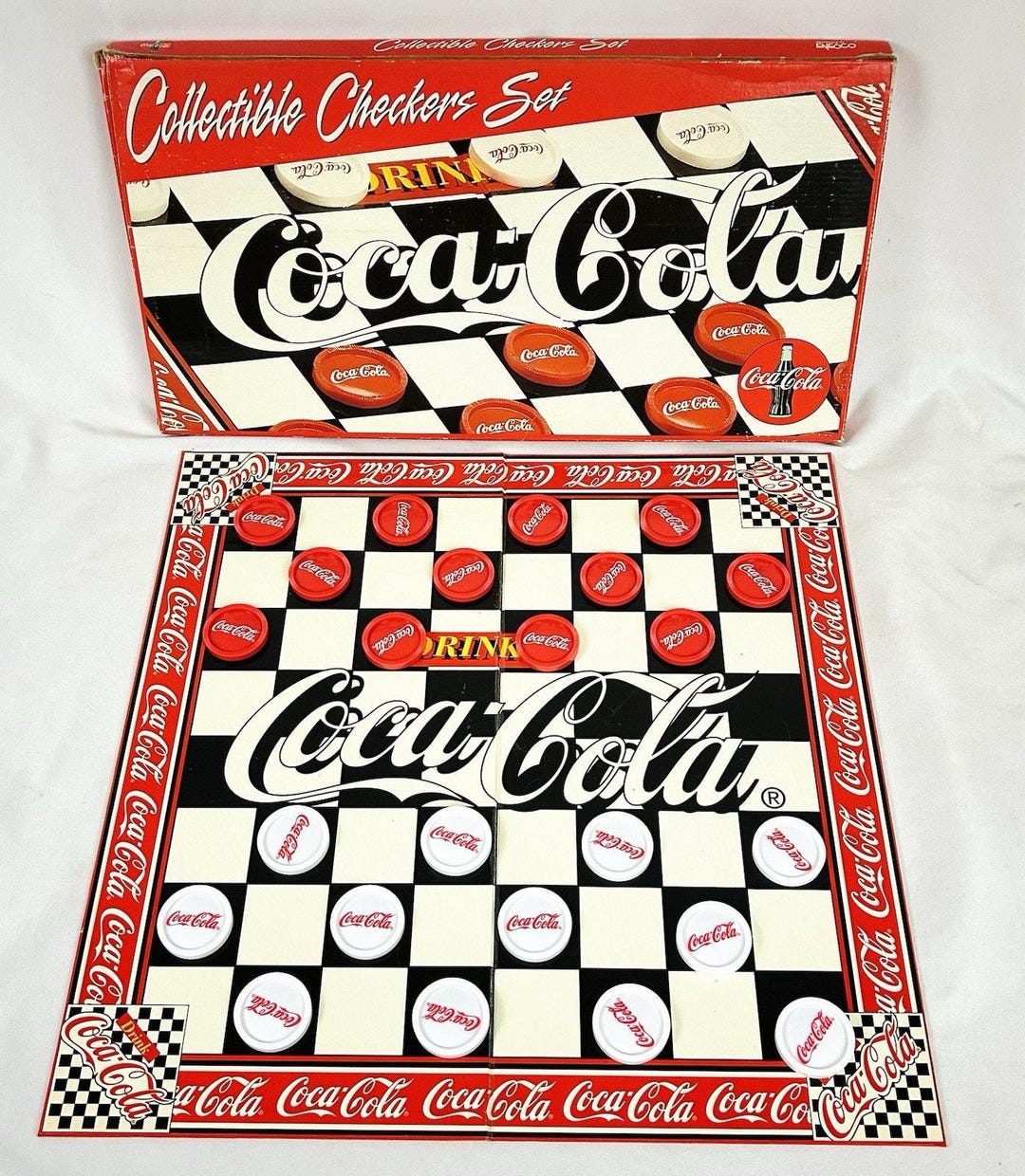Vintage Coca-cola Collectible Checkers Set in Box 1997 Enesco - Etsy