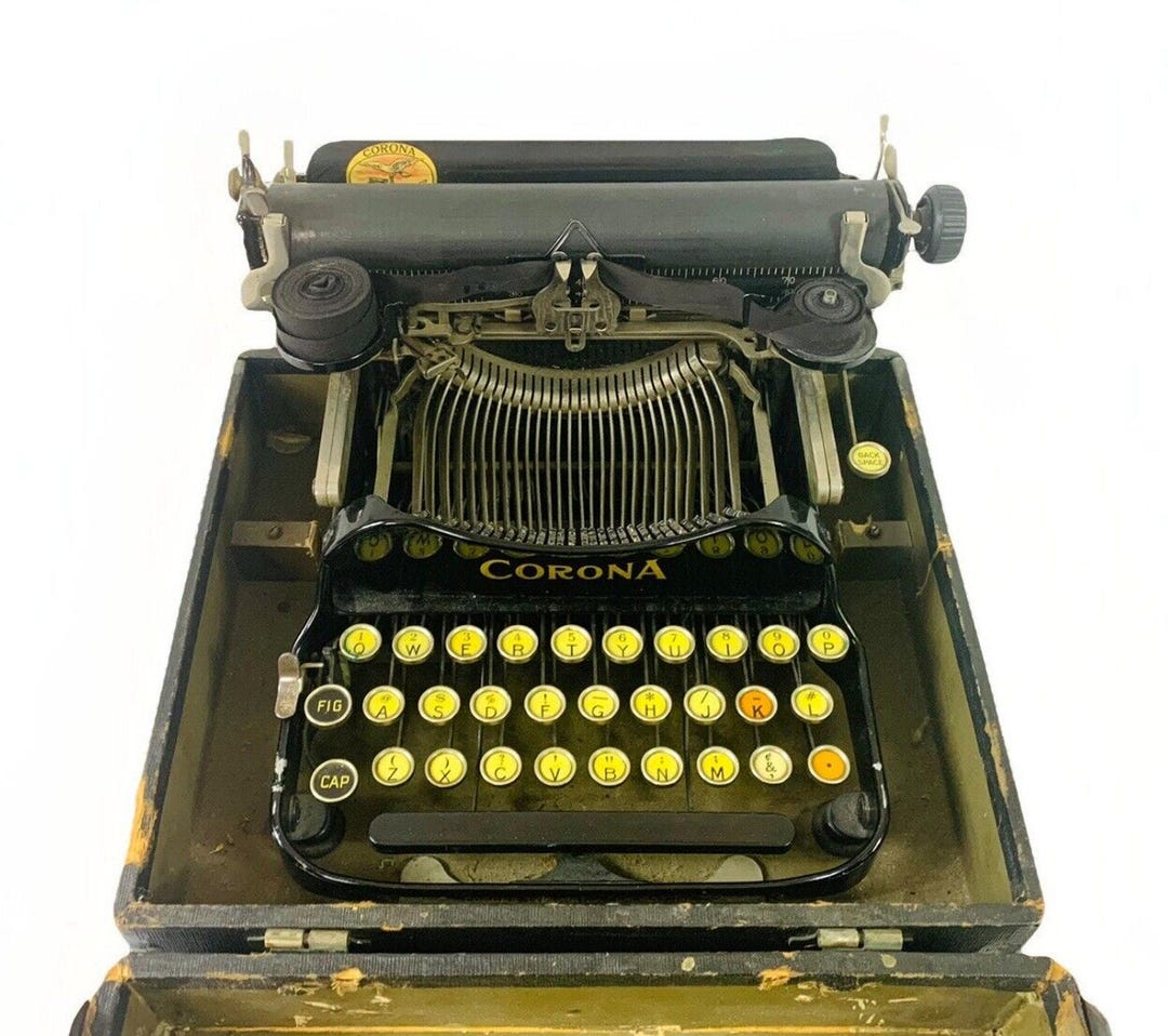 Antique Vtg 1920’s Folding Corona No. 3 Portable Typewriter & Case - Etsy