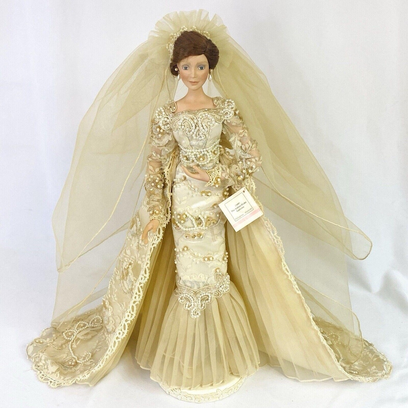 Vtg Ashton Drake Porcelain Bride Doll Caroline 19 1279 Cindy Mcclure ...