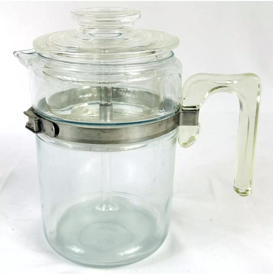 Vtg Pyrex A-3 Flameware Glass Percolator Coffee Pot W/ 7826H Handle ...