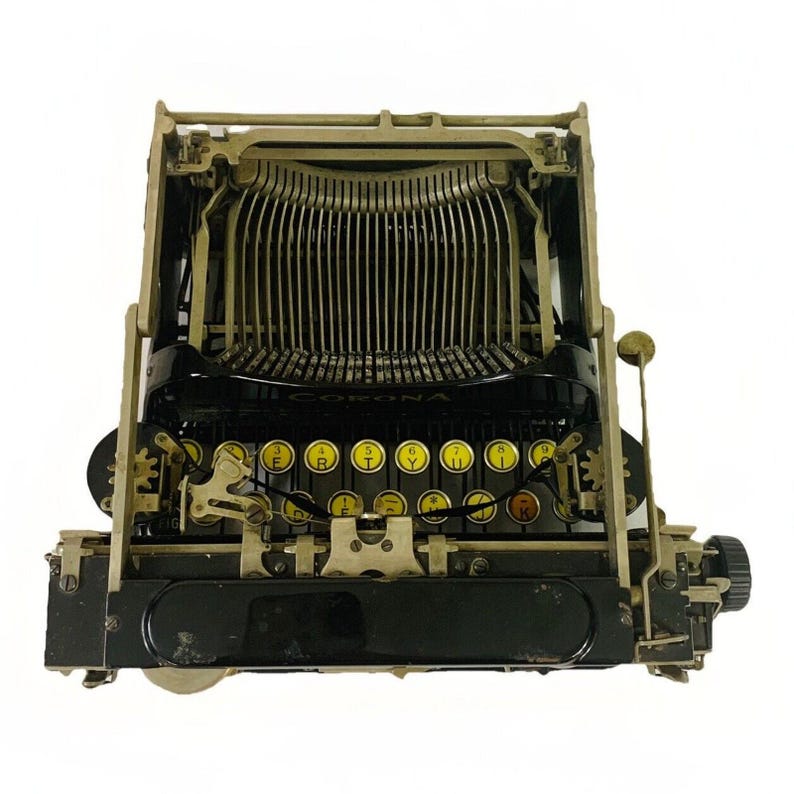 Antique Vtg 1920’s Folding Corona No. 3 Portable Typewriter & Case - Etsy