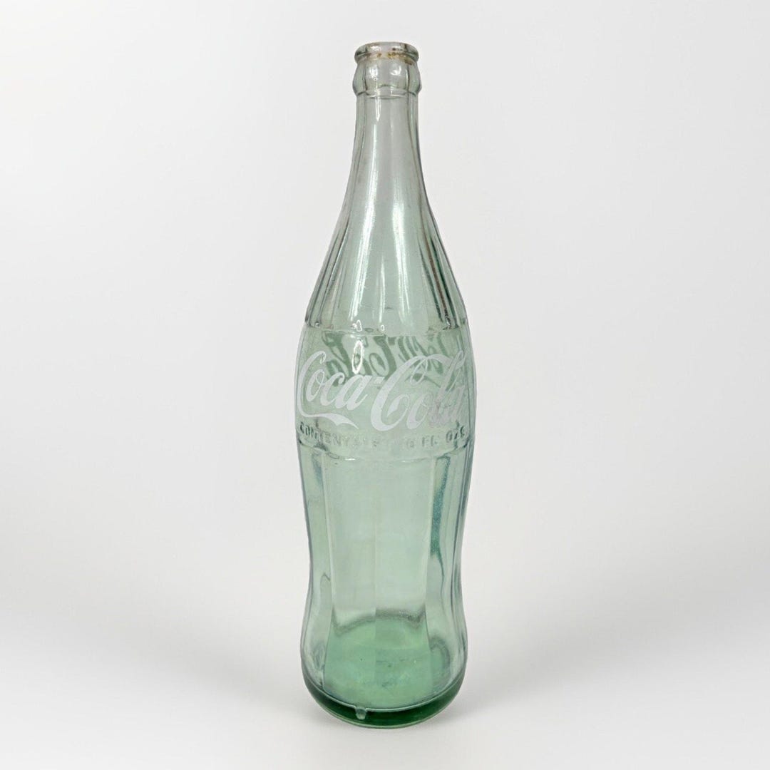 Vtg 1950s Clear Coca Cola Coke Trademark Glass Bottle 26 Fl Oz (1 Pt 10 ...