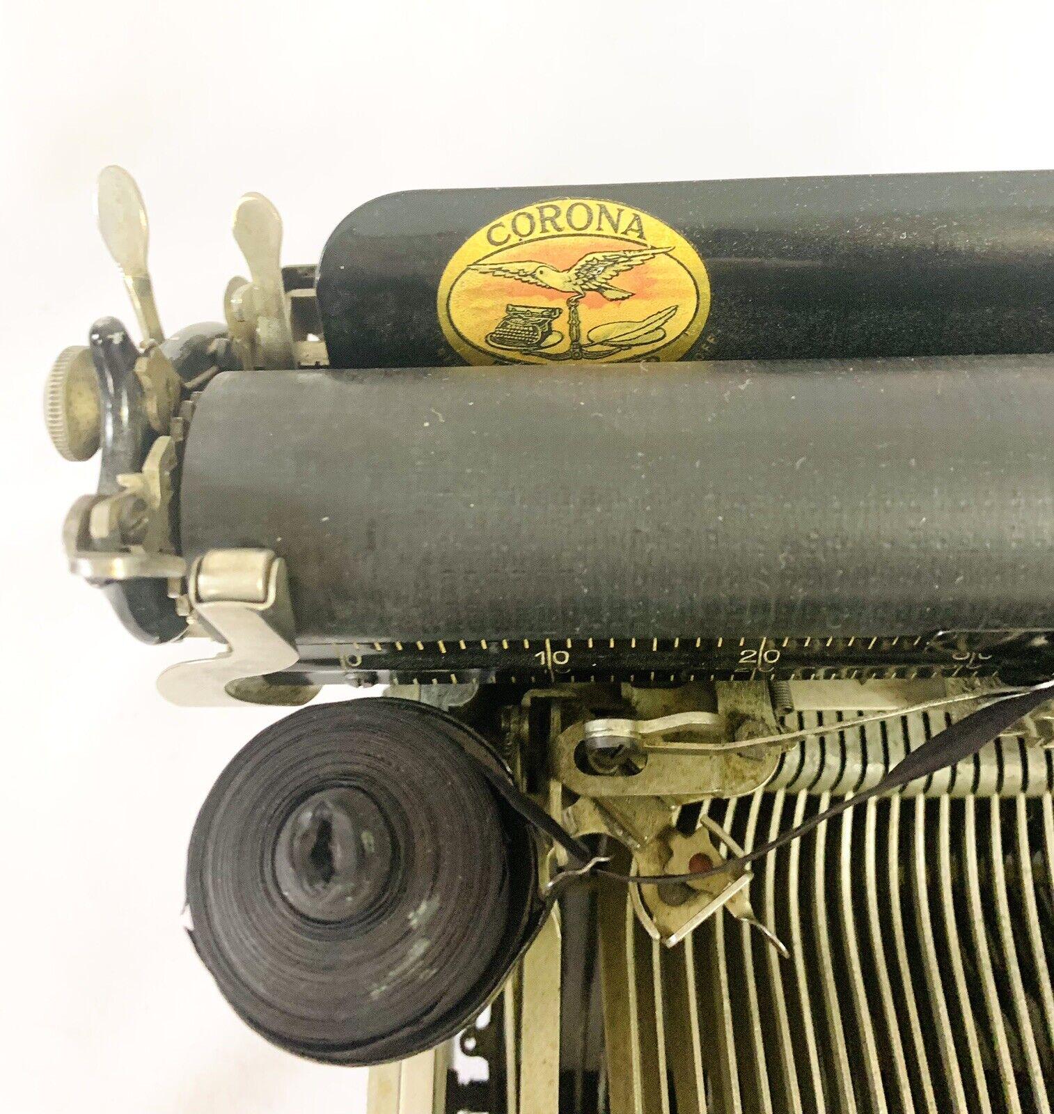 Antique Vtg 1920’s Folding Corona No. 3 Portable Typewriter & Case - Etsy