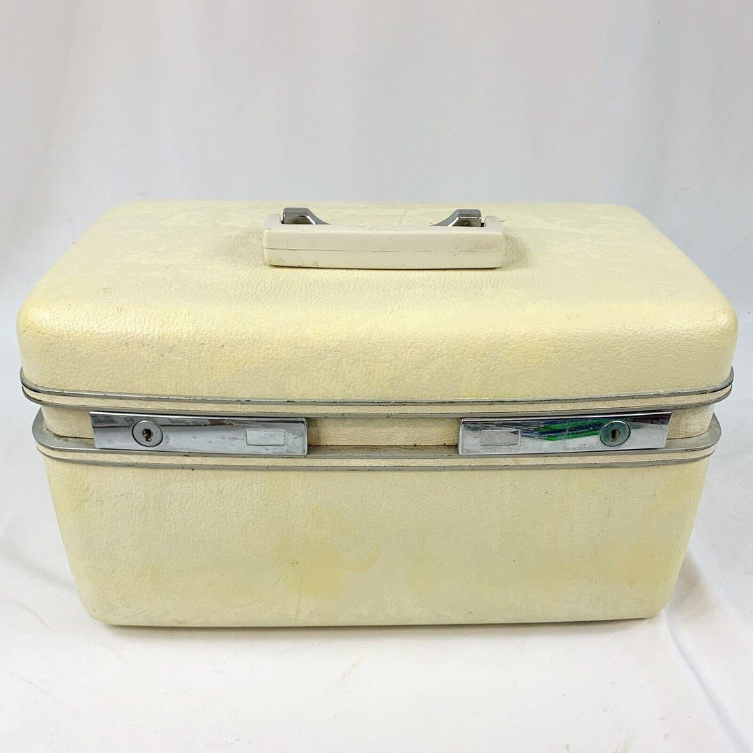 Vintage MCM Sears Courier Train Case Ivory No Tray or Keys - Etsy