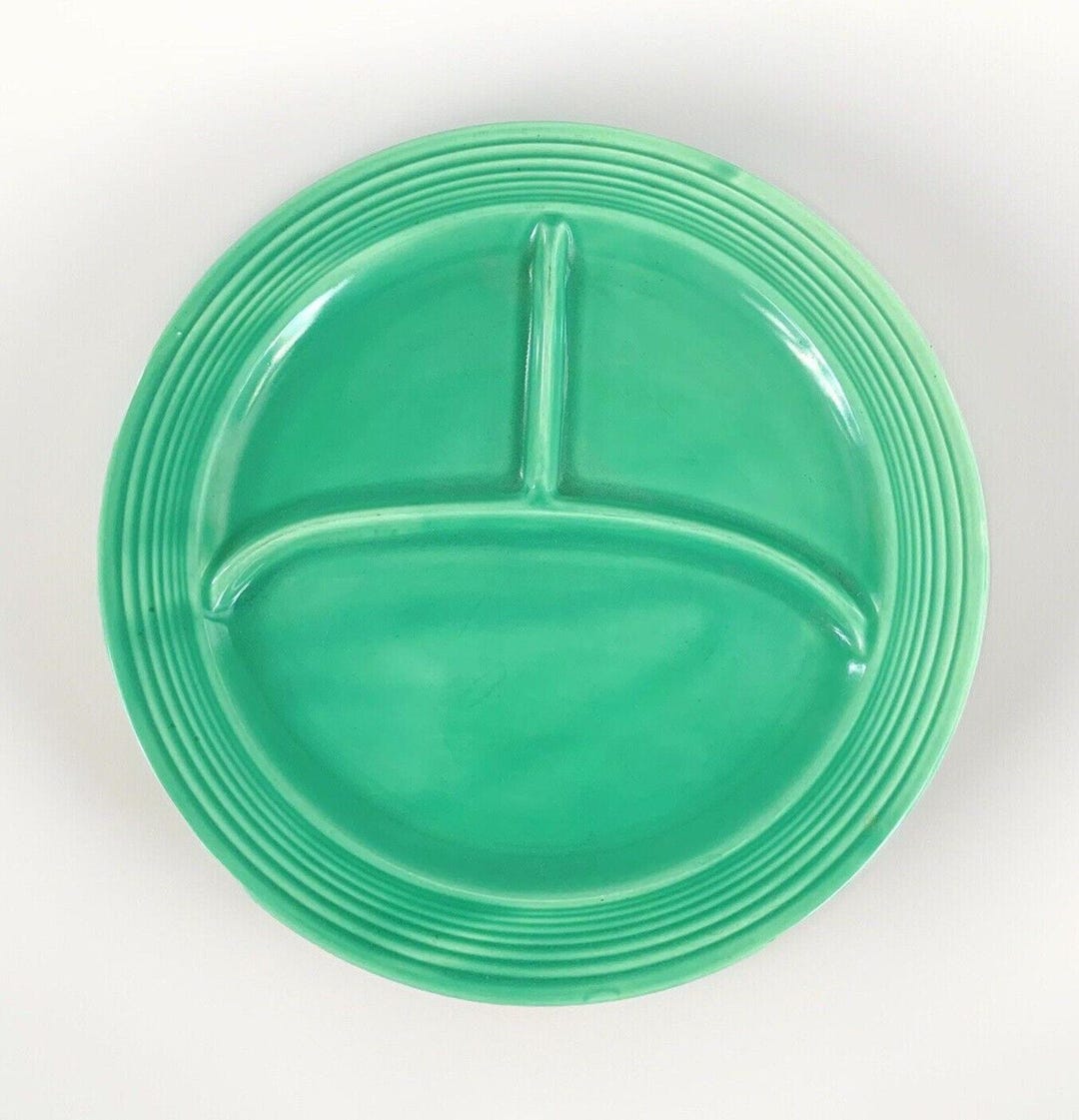 Vtg Original Fiesta Fiestaware 10.5 “ Divided Grill Plate Green 1930s ...