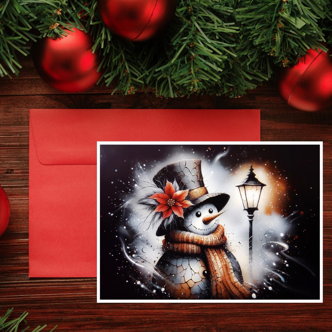 Printable Holiday Greeting Card, Digital Christmas Greeting, Printable ...