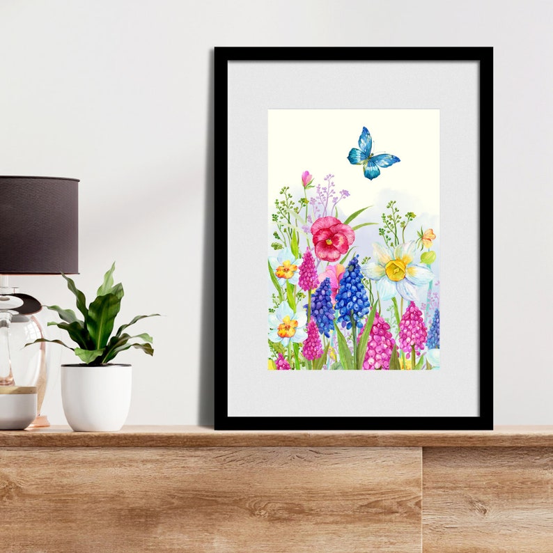 Wildflower Print, Watercolor Flowers Print, Floral Instant Art ...