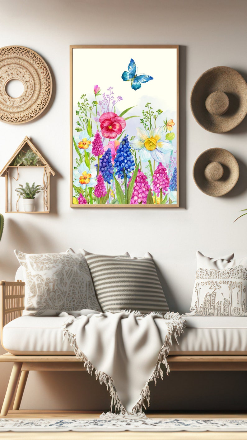 Wildflower Print, Watercolor Flowers Print, Floral Instant Art ...