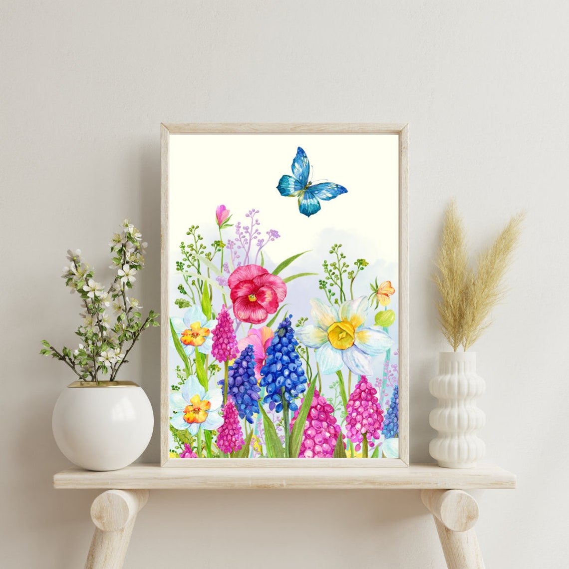 Wildflower Print, Watercolor Flowers Print, Floral Instant Art ...
