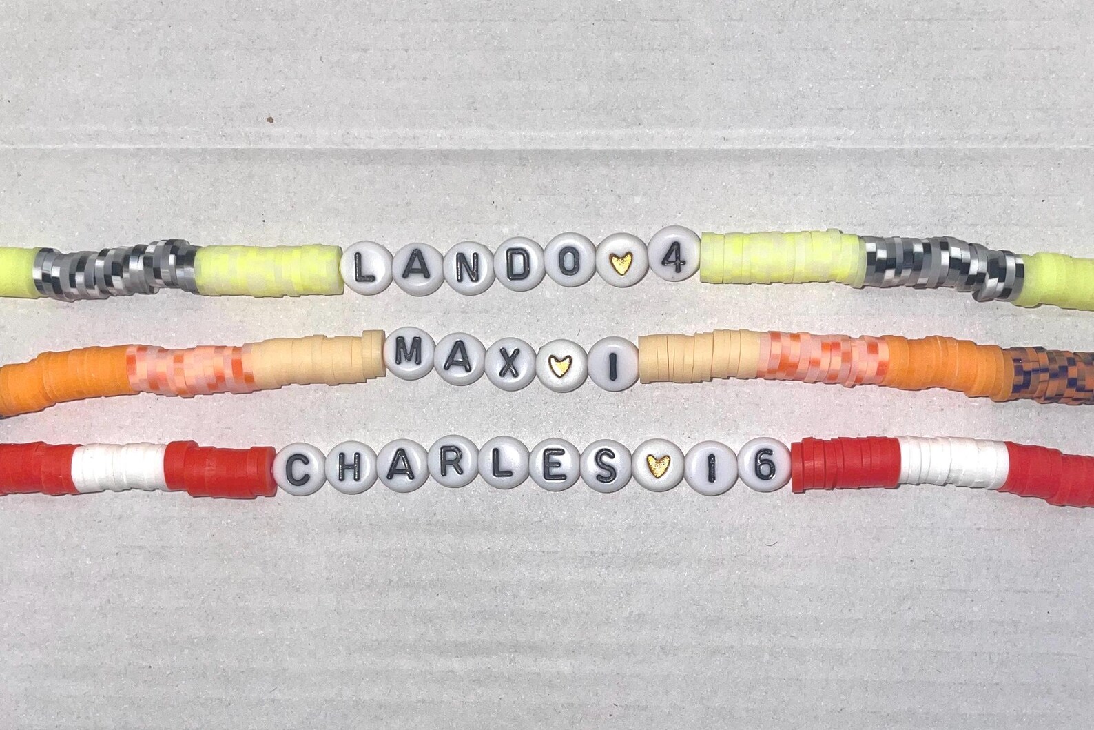 Clay Beaded Bracelets Formula 1 Drivers - Etsy