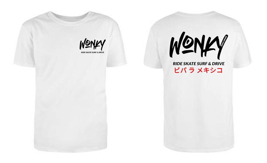 Wonky Logo White Tshirt - Etsy