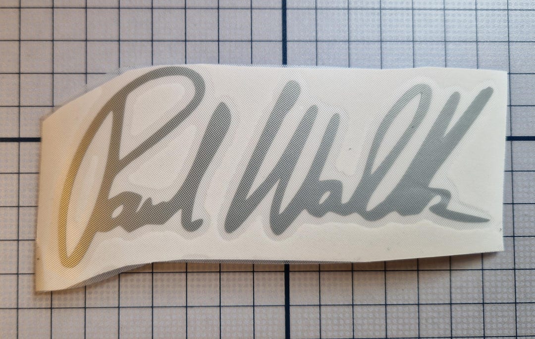 Paul Walker Signature Sticker - Etsy