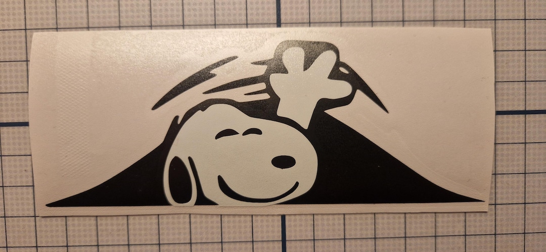 Snoopy Peeping Sticker - Etsy