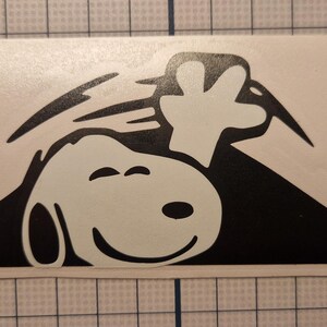 Snoopy Peeping Sticker - Etsy