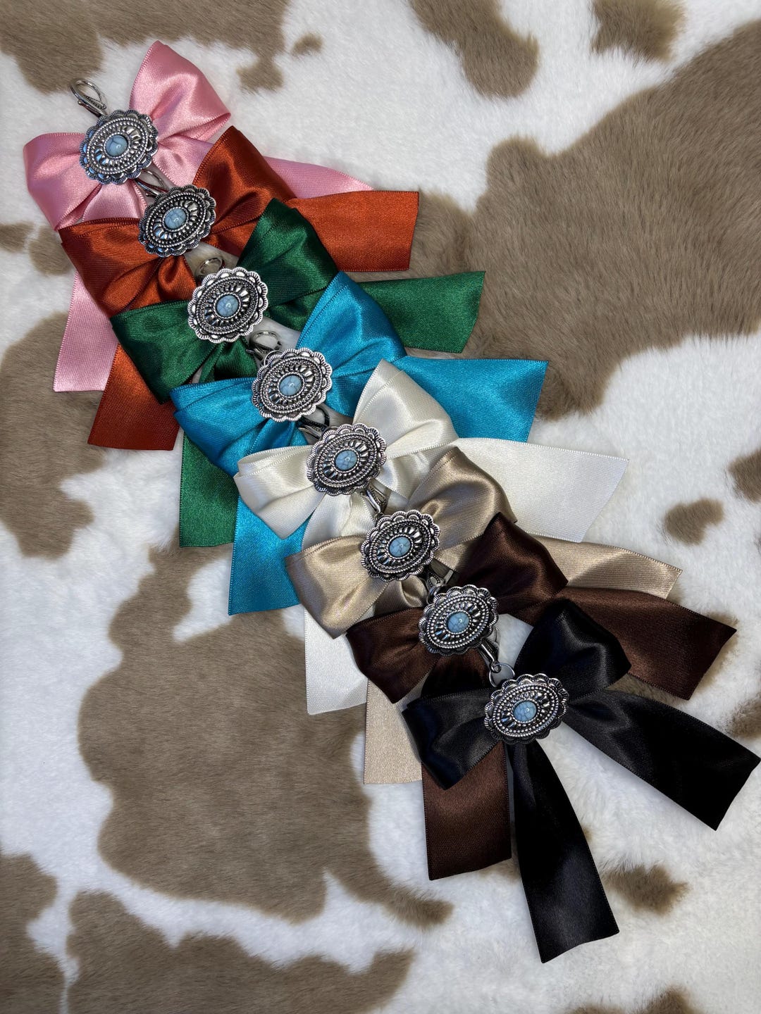 Western Concho Bow Bag Charm – Cowgirl Keychain, Boho Western Gift ...