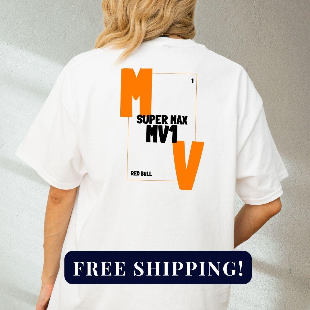 Max Verstappen Shirt Redbull Racing Mad Max F1 Merch & Gifts Formula 1 ...