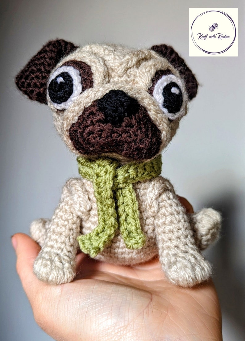 Crochet Pattern: Peg the Pug | Amigurumi Pug Dog Toy - Etsy