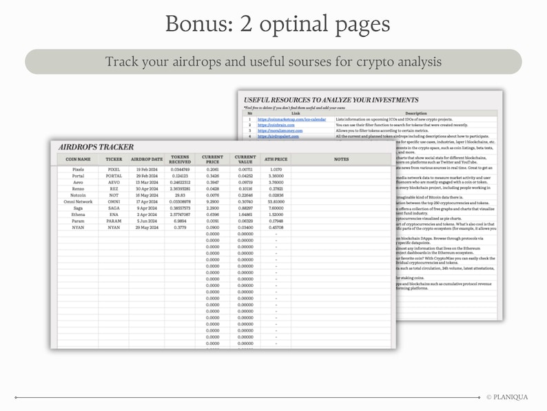 Crypto Portfolio Tracker | Investment Dashboard Google Sheets (digital ...