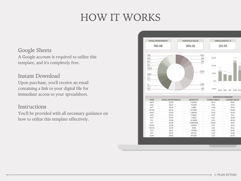 Crypto Portfolio Spreadsheet Investments Tracker Cryptocurrency ...