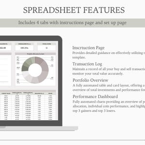Crypto Portfolio Tracker | Investment Dashboard Google Sheets (digital ...