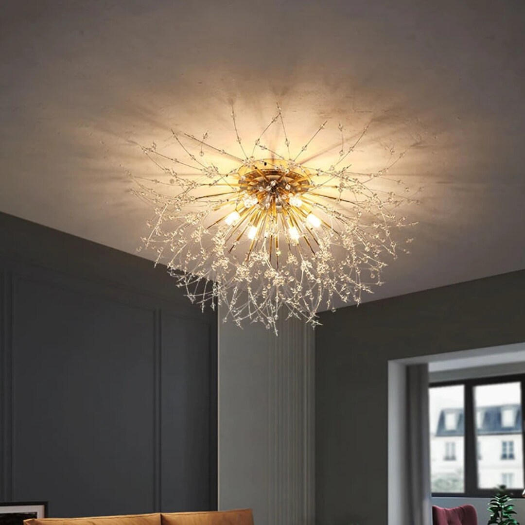Dandelion Ceiling Light Modern Starburst Chandelier Creative Lighting ...