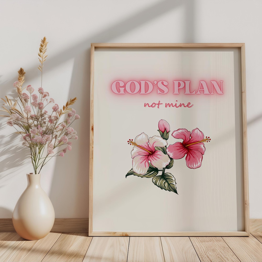 God's Plan, Not Mine Printable Art | Biblical Room Decor | Divine Trust ...