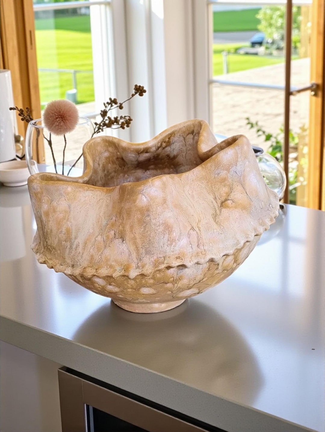 Big Bowl Handmade Ceramic Centerpiece on of a Kind Organic Handformed ...