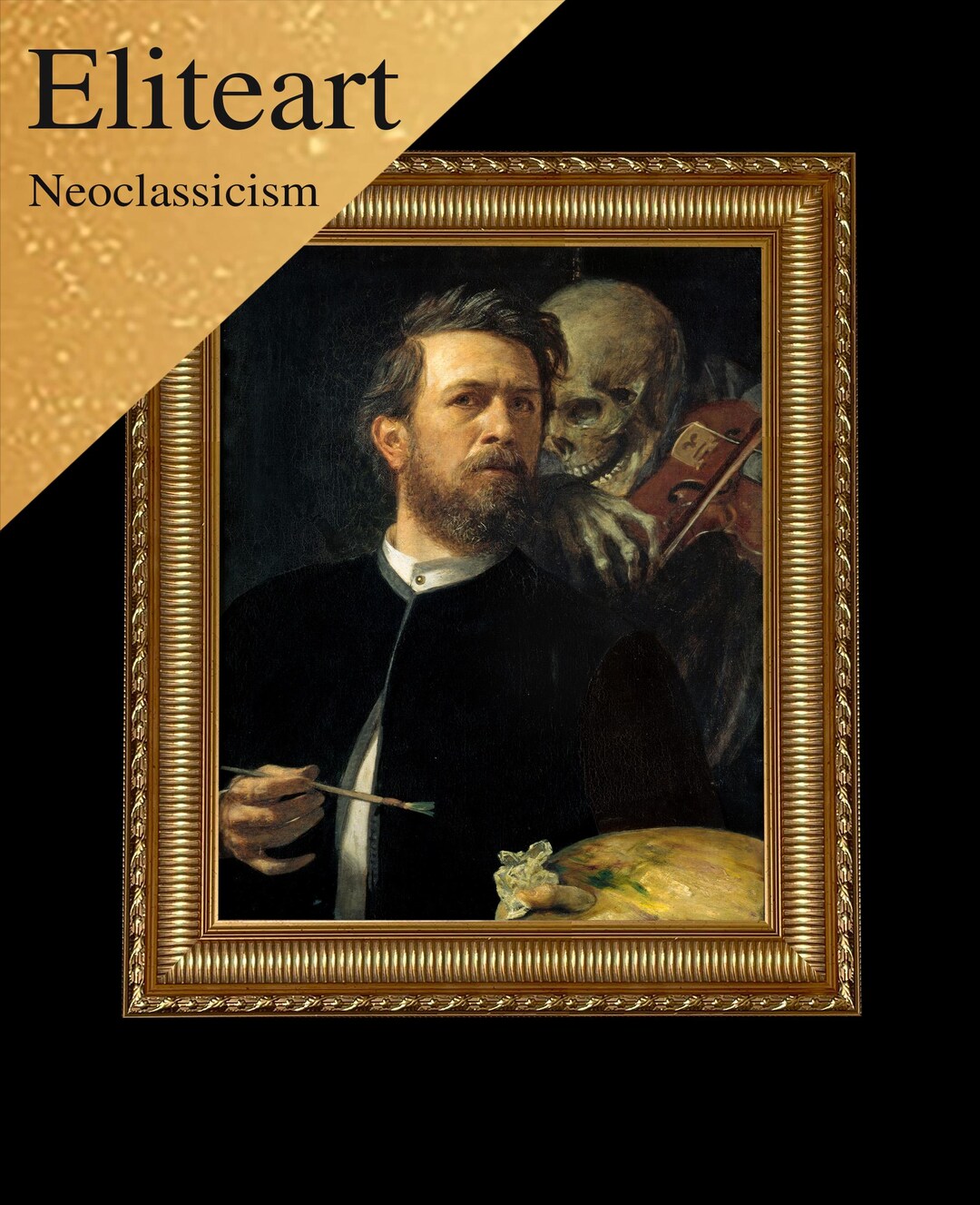 Eliteart-self-portrait With Death Playing the Fiddle by Arnold Böcklin ...