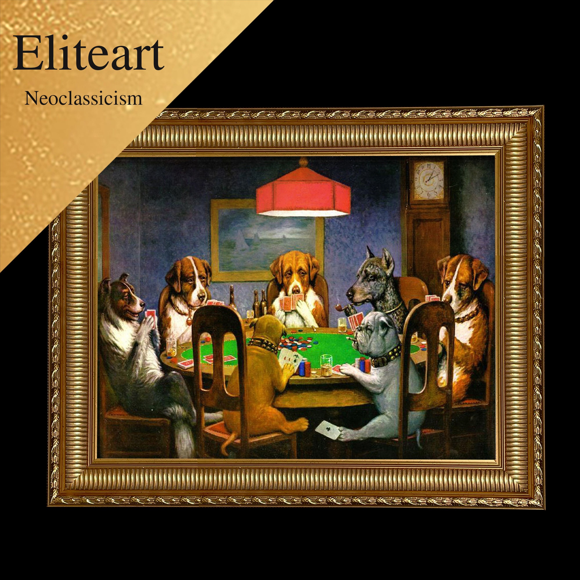 Eliteart-dogs Playing Poker by Cassius Marcellus Coolidge Oil Painting ...